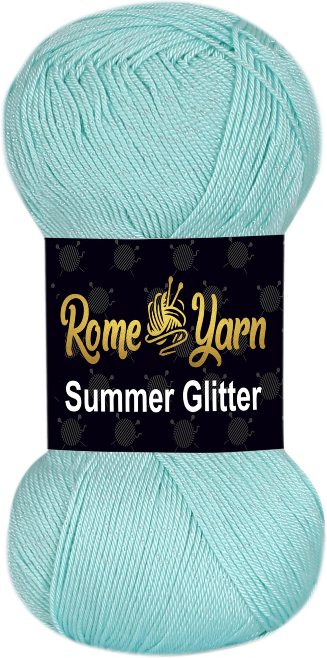 Amazon.com: Rome Yarn Summer Glitter Yarn | Silk Effect | 100g (3.52 oz ...
