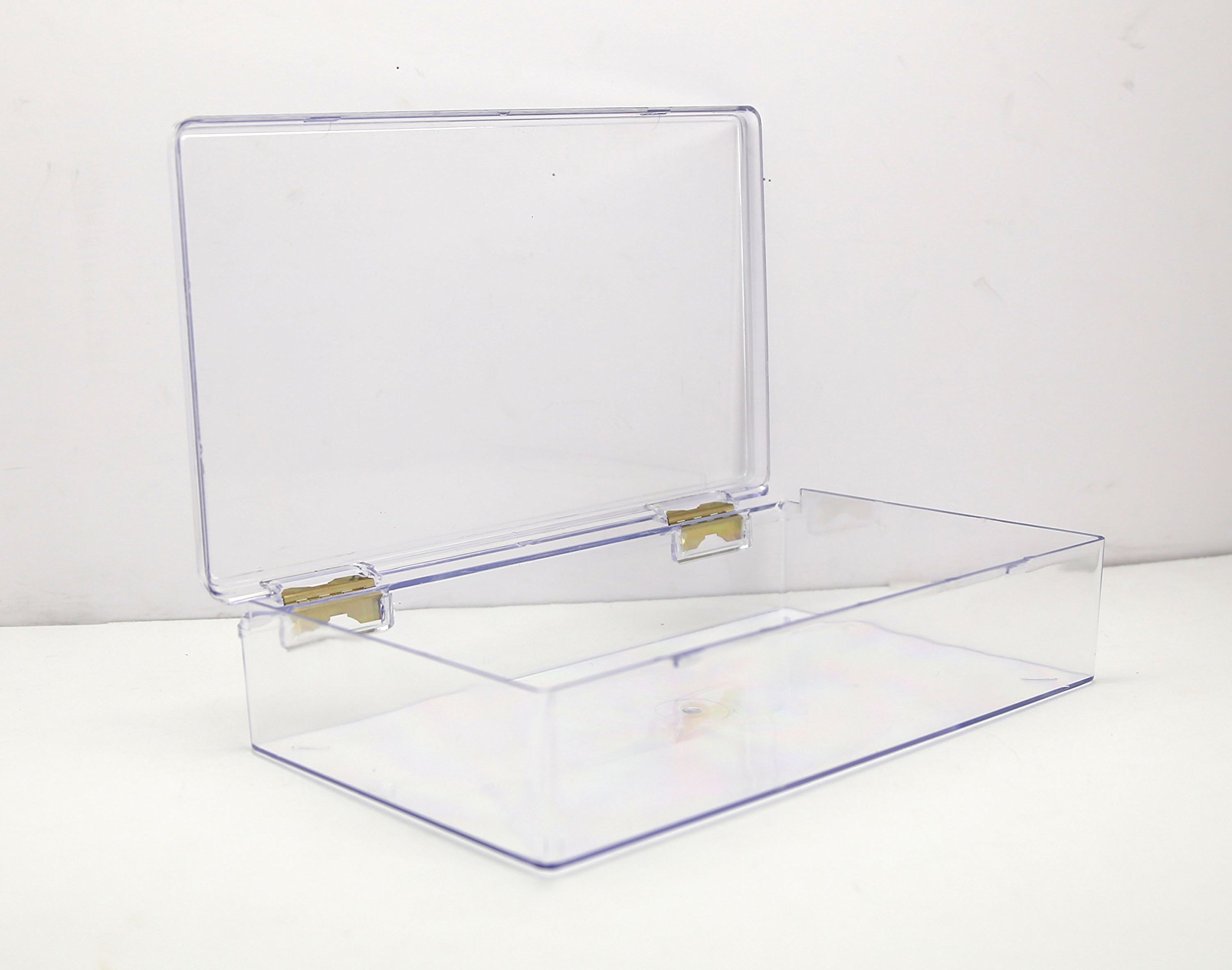 Buy Clear Hinged Plastic Box 10 3 8 L X 6 W X 2 H 1 Piece Per Pack