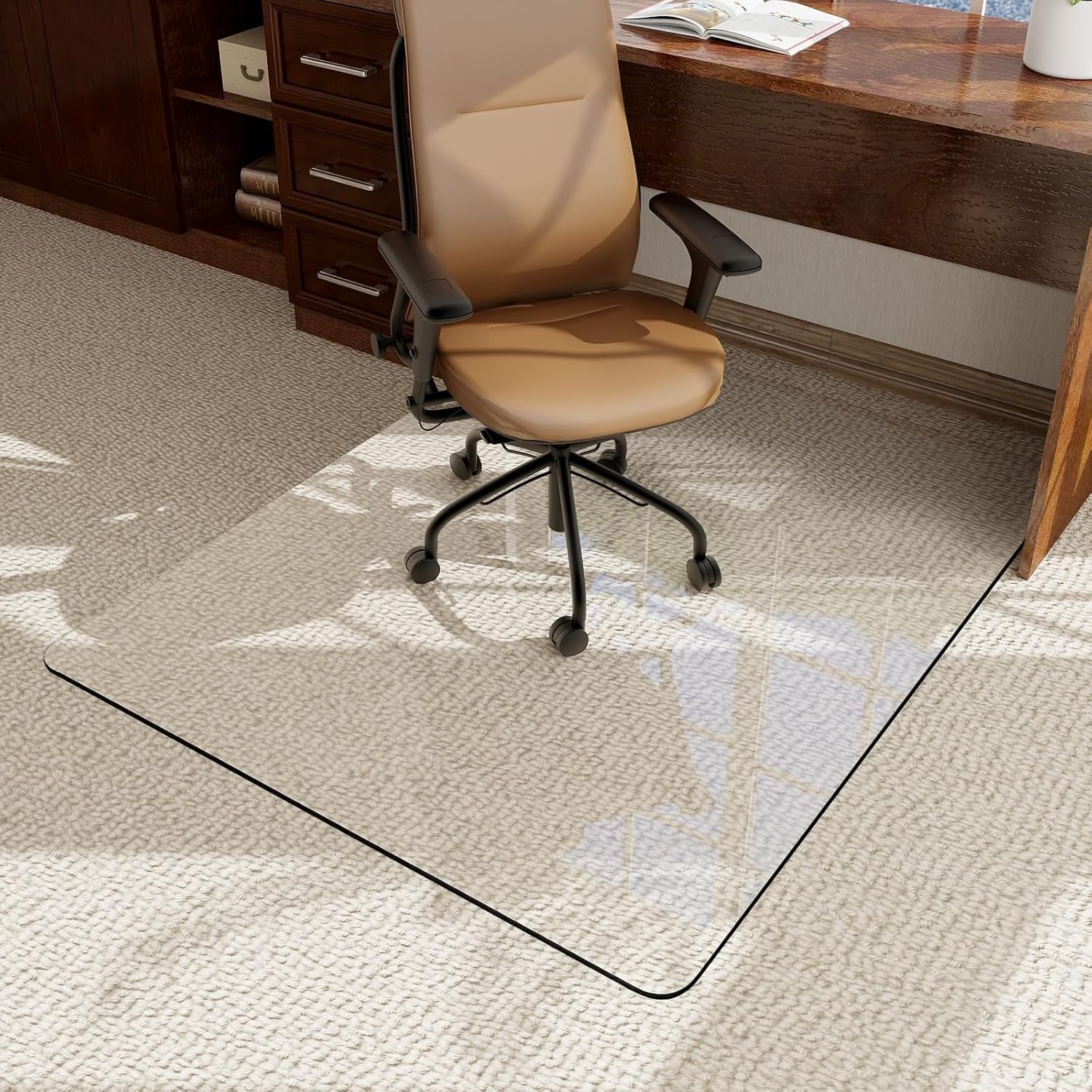 Amazon.com : Clear Office Chair Mat for Carpet 1.5mm Chair Mat for ...