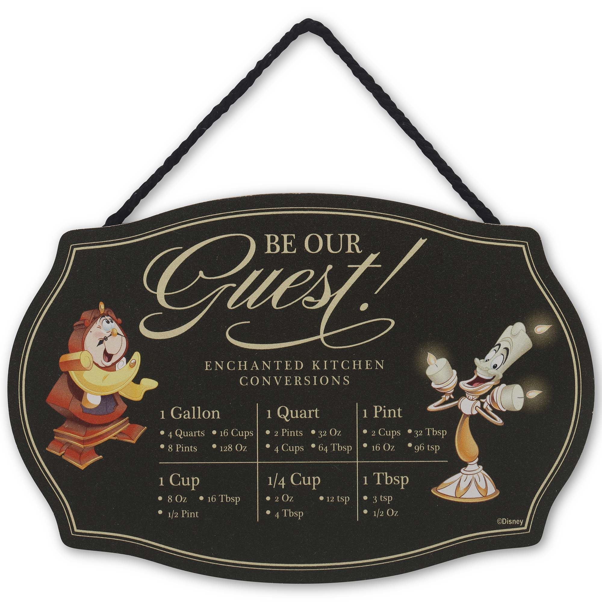 Amazon.com: Disney Beauty and the Beast Be Our Guest Kitchen Hanging ...