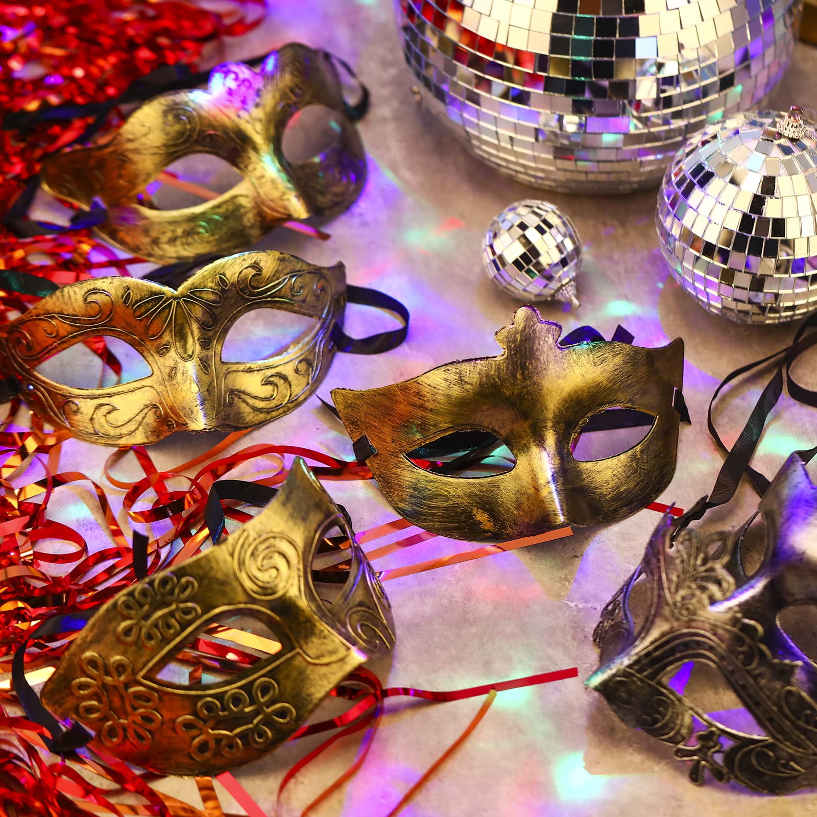 Snapklik.com : Yunsailing 40 Pcs Masquerade Mask Bulk Vintage Antique ...