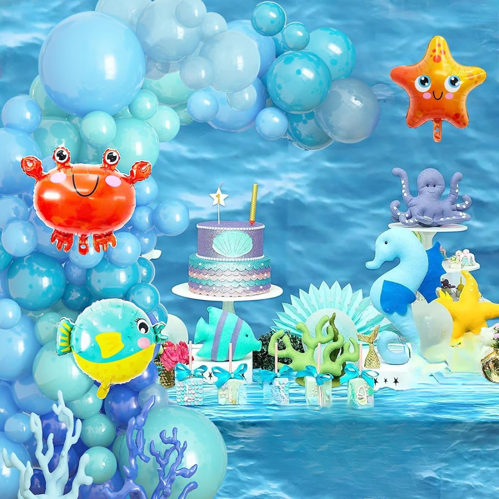 Snapklik.com : Under The Sea Balloon Arch, 111 Pcs Under The Sea ...