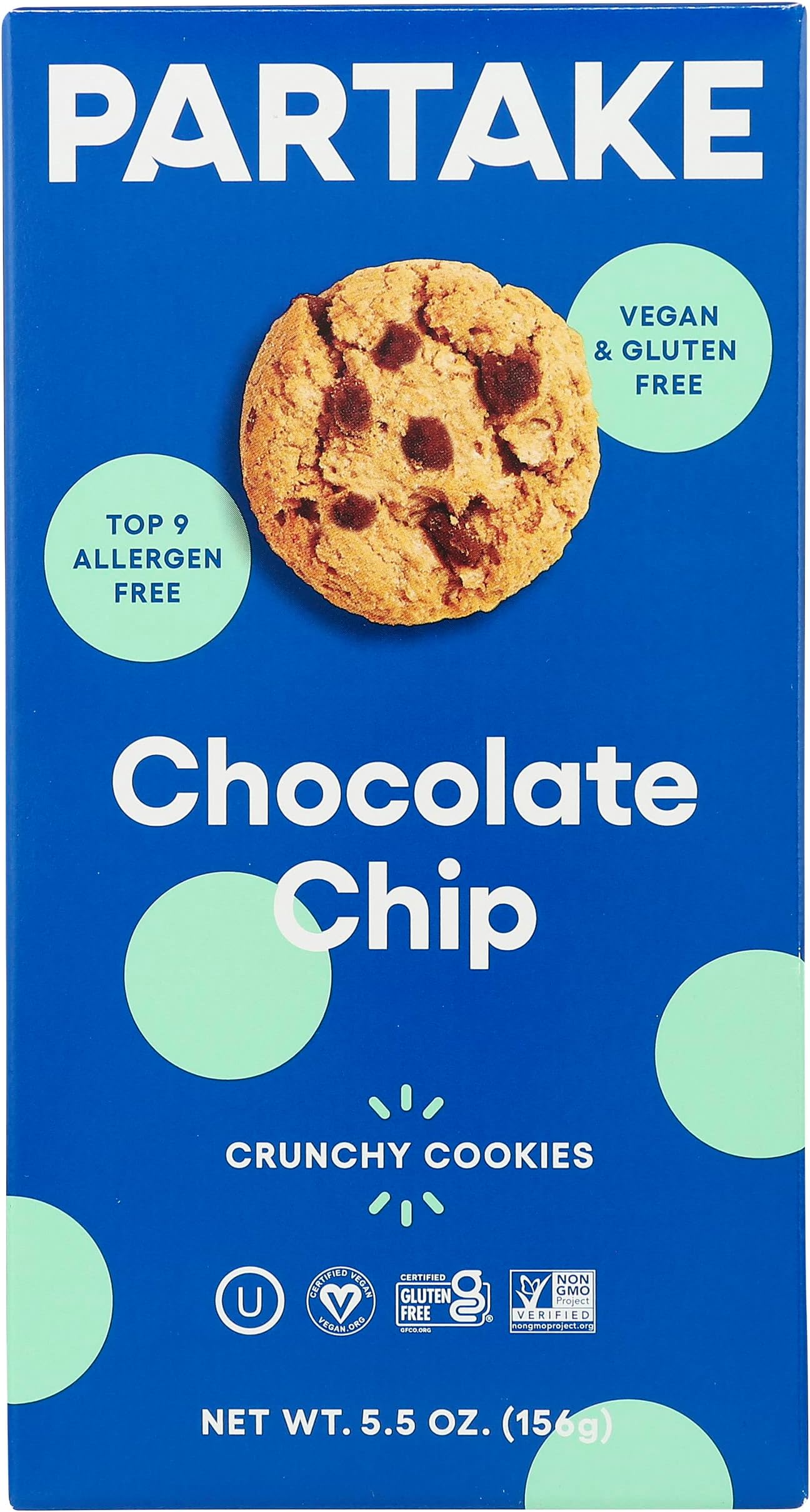 Amazon.com: Partake Foods Gluten Free Crunchy Chocolate Chip Cookies, 5 ...