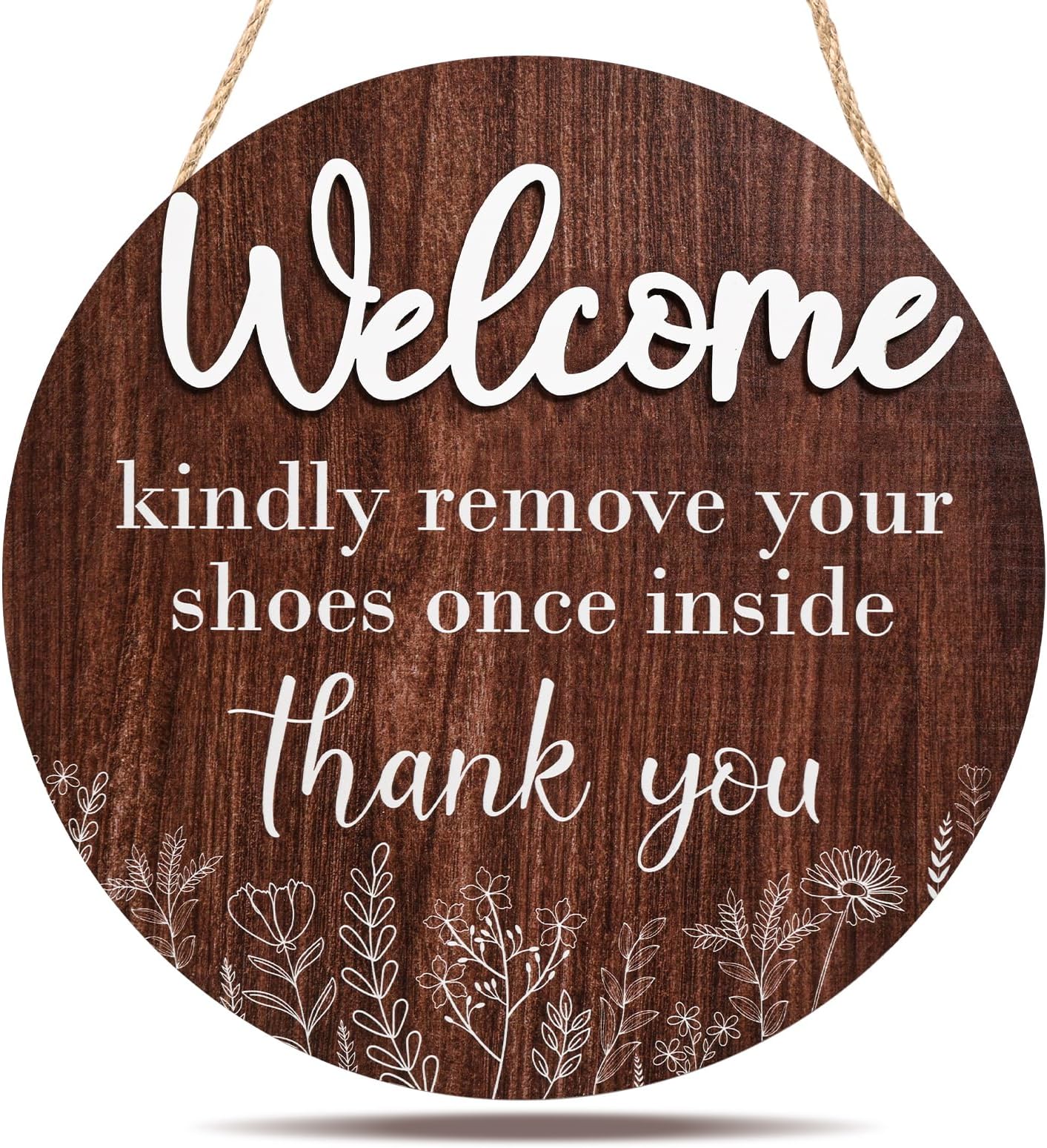 Amazon.com: Welcome Please Remove Your Shoes - No Shoes Sign for Home ...