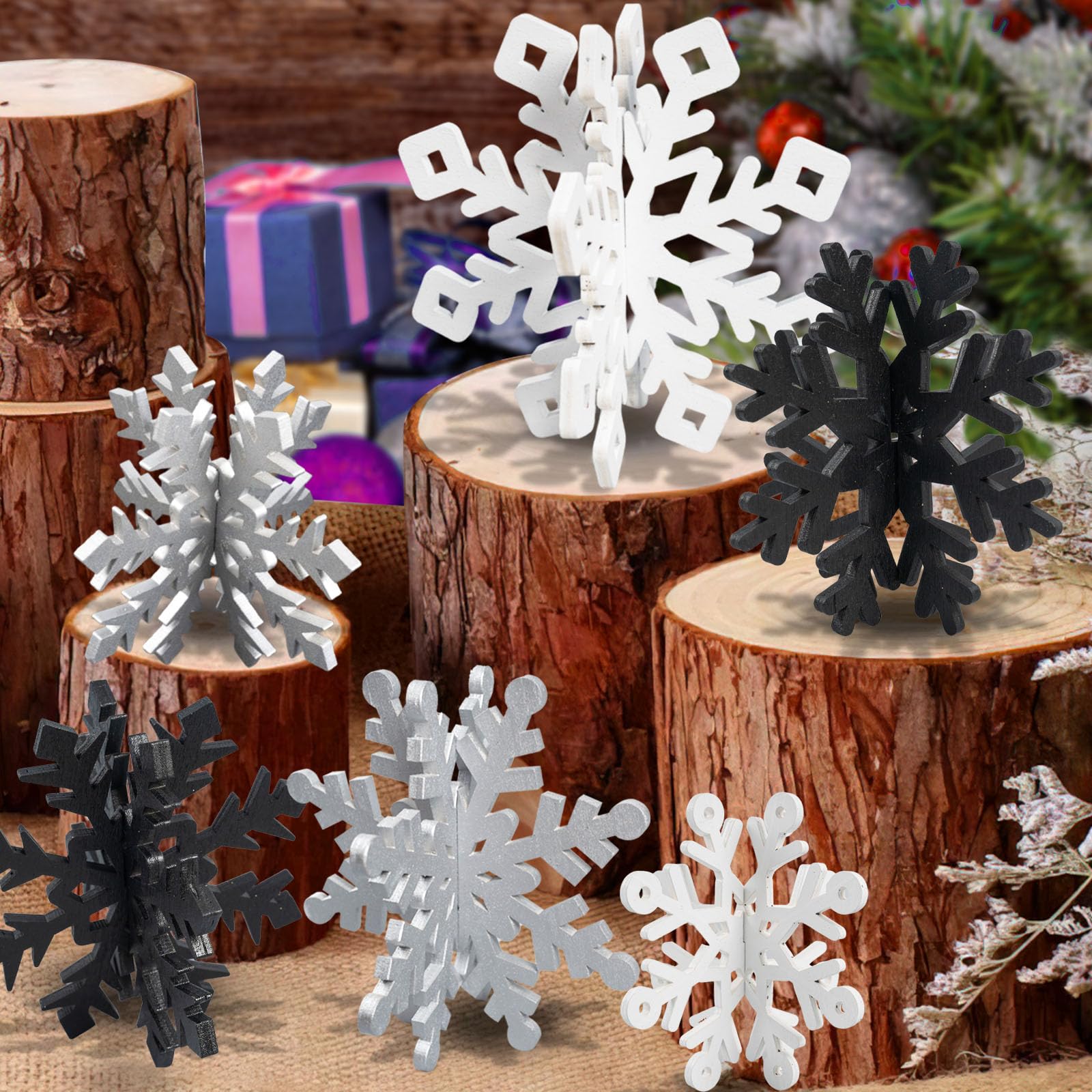 Amazon.com: OuMuaMua Winter Christmas Centerpiece Table Decorations ...