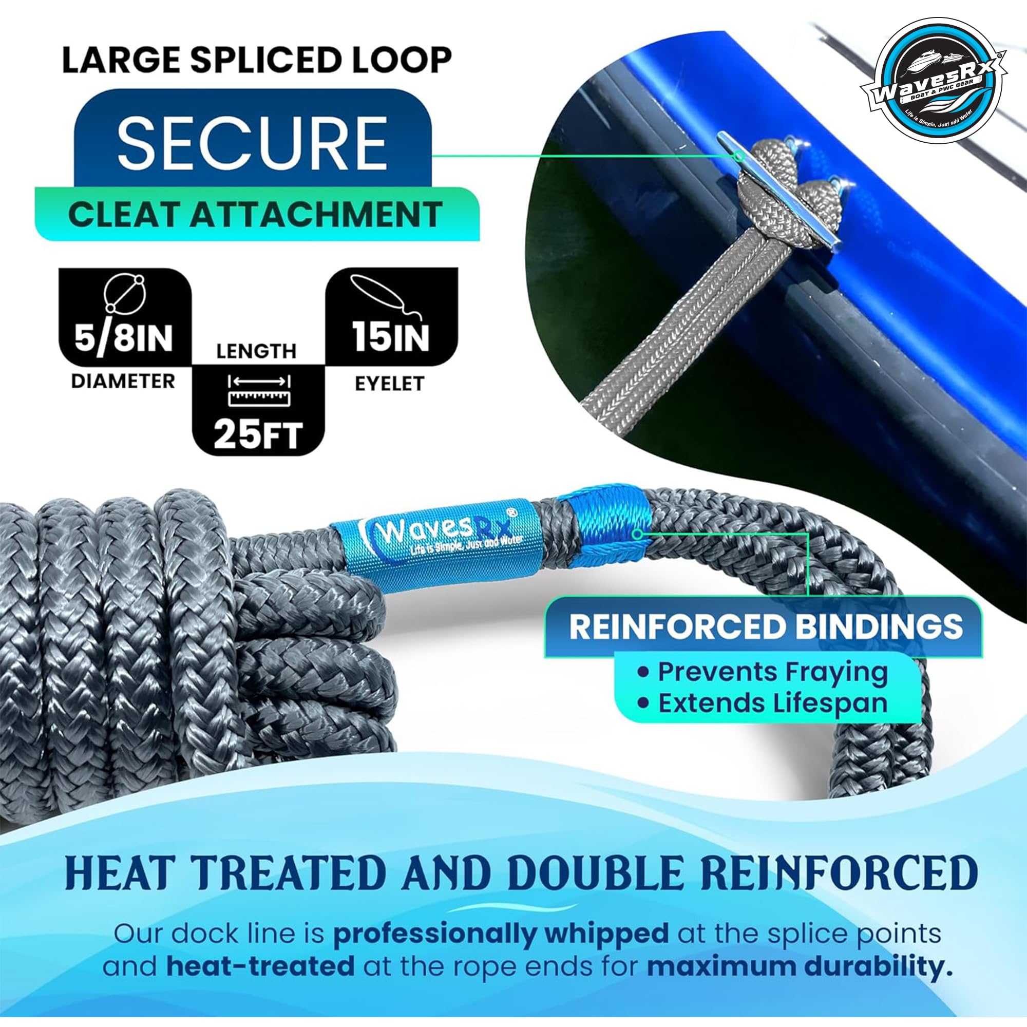 Snapklik.com : Premium Nylon Boat Dock Lines & Ropes For Docking ...