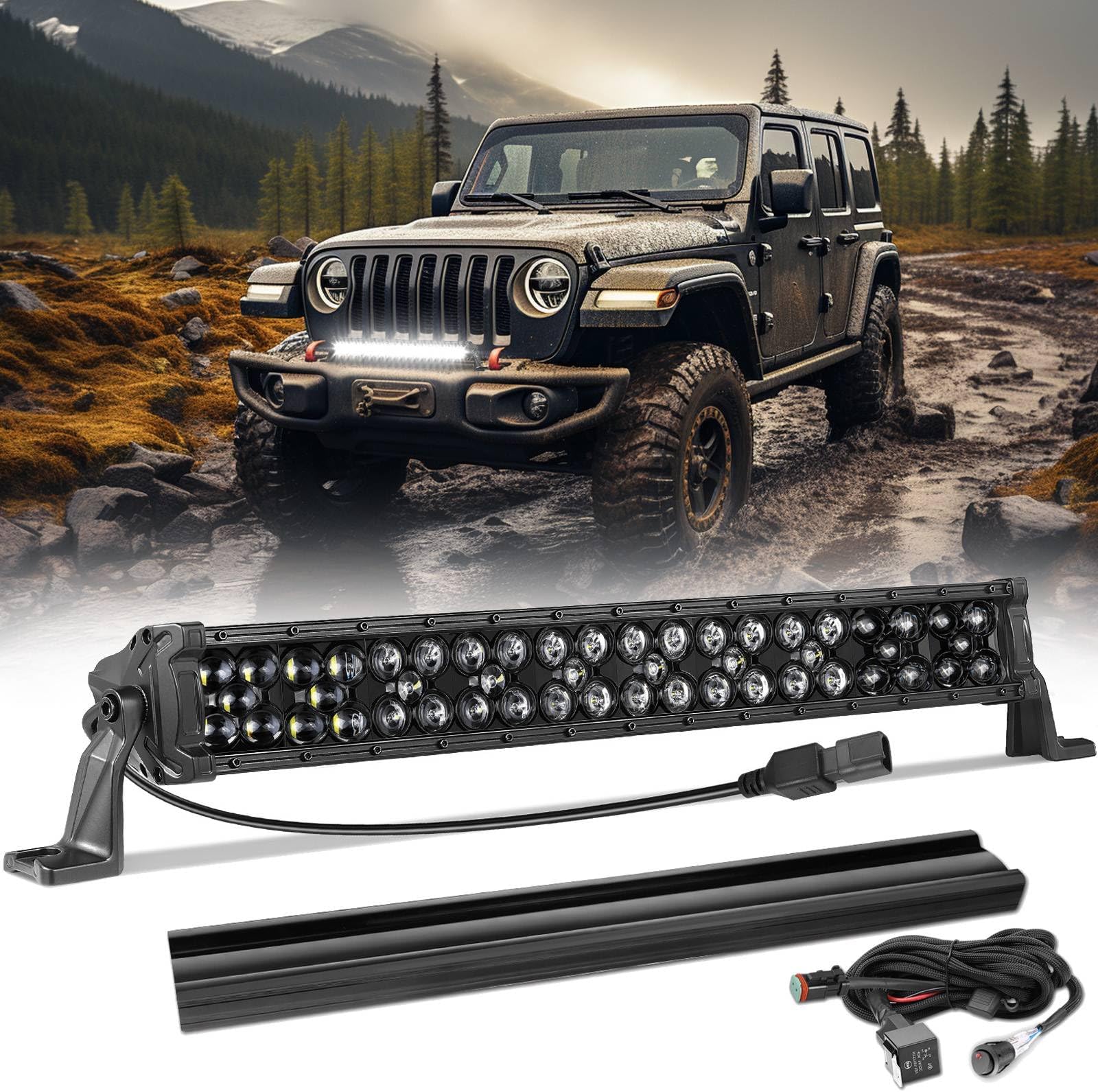 Amazon.com: 20 Inch Light Bar, SWATOW INDUSTRIES 250W 20" LED Light Bar ...