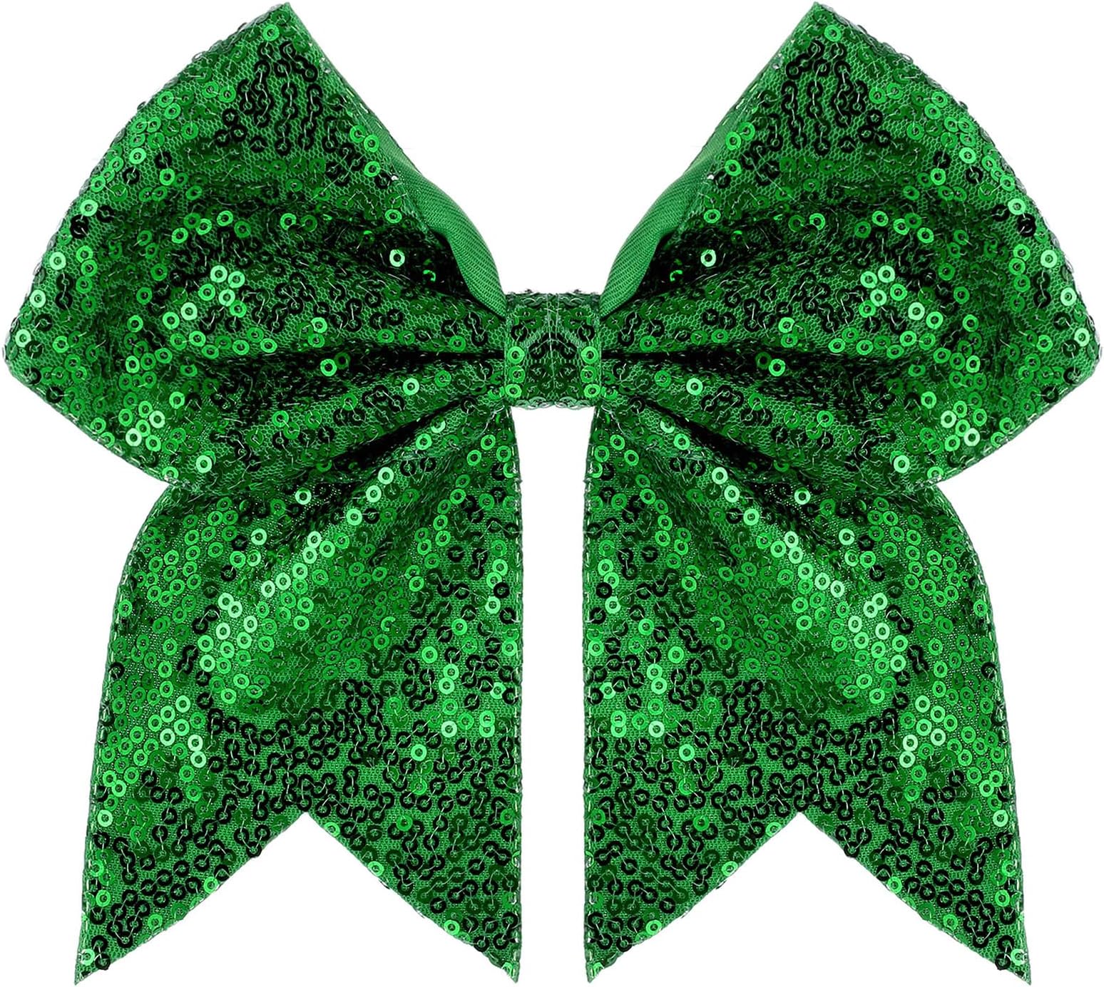 Amazon.com : Glitter Cheer Bow Clip - 5 Inch Sequin Hair Bow with Tails ...