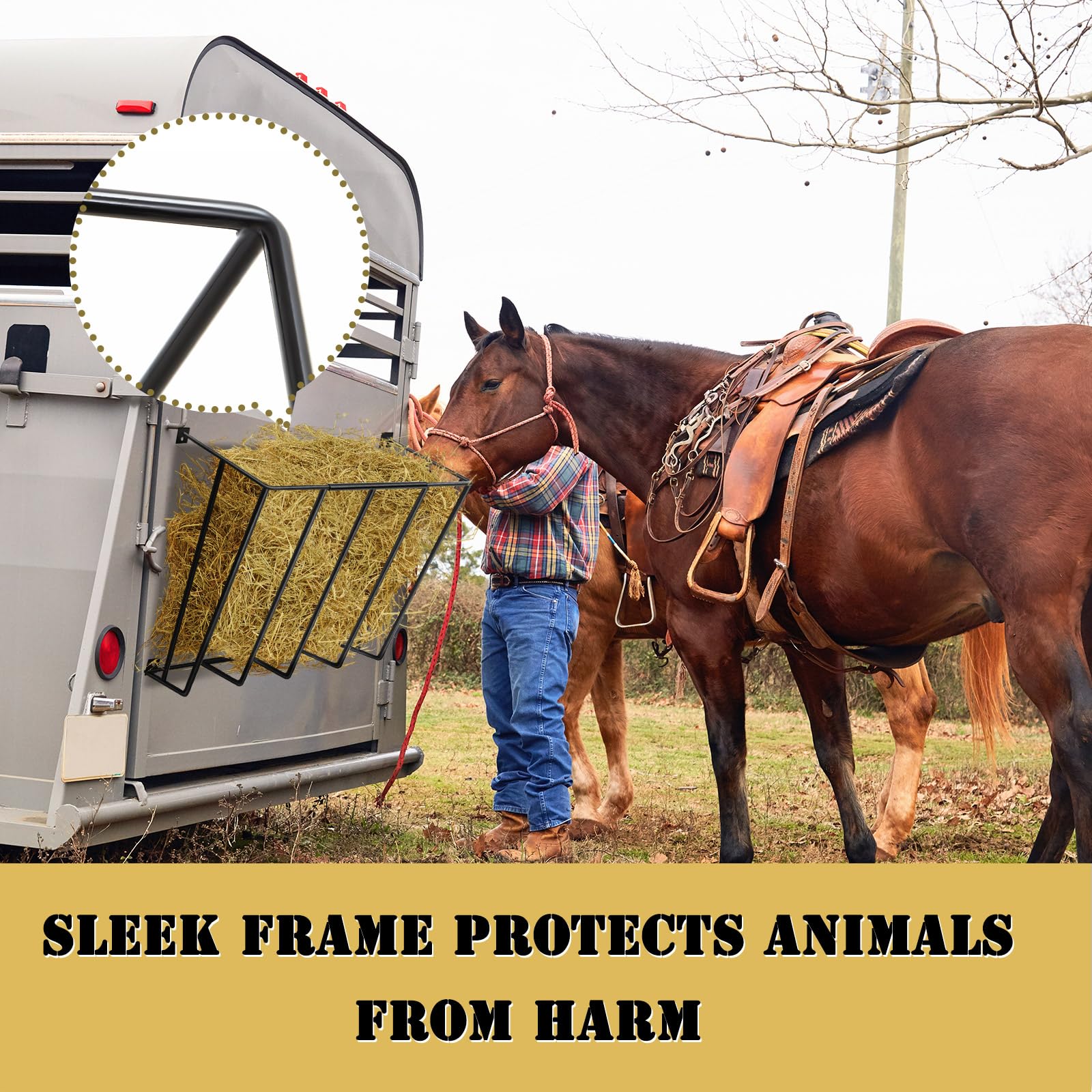 3 Pcs Wall Hay Feeder Mount Detachable Goat Hay Rack 23.62x22.76x11.81 ...