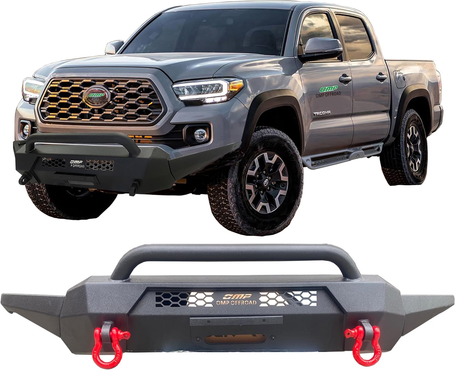 Amazon.com: OMP Offroad Front Bumper Compatible for Toyota Tacoma 2016-2023 - 3rd Gen Tacoma ...
