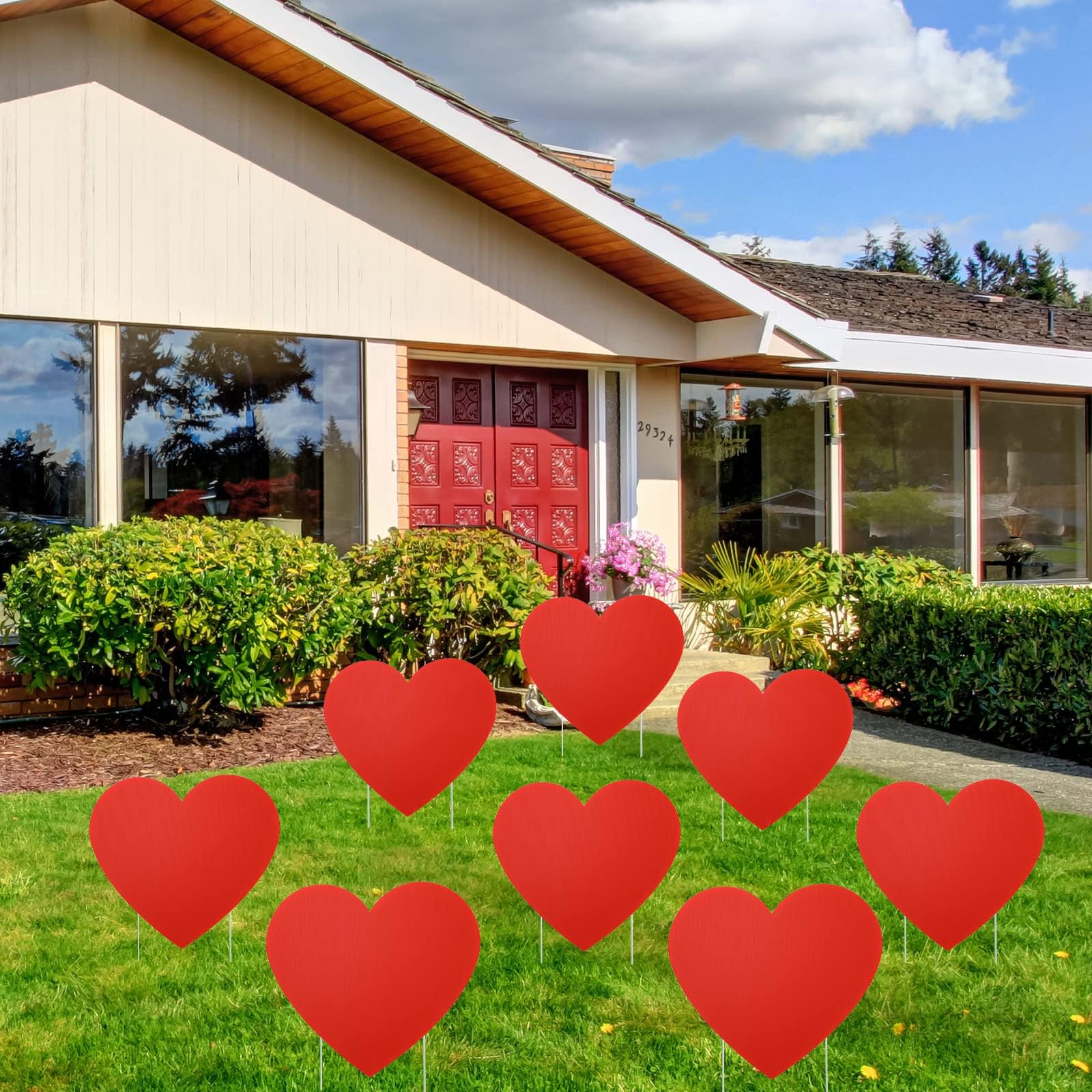 Amazon.com : Valentine's Day Outdoor Decorations Heart Shape Yard Sign ...