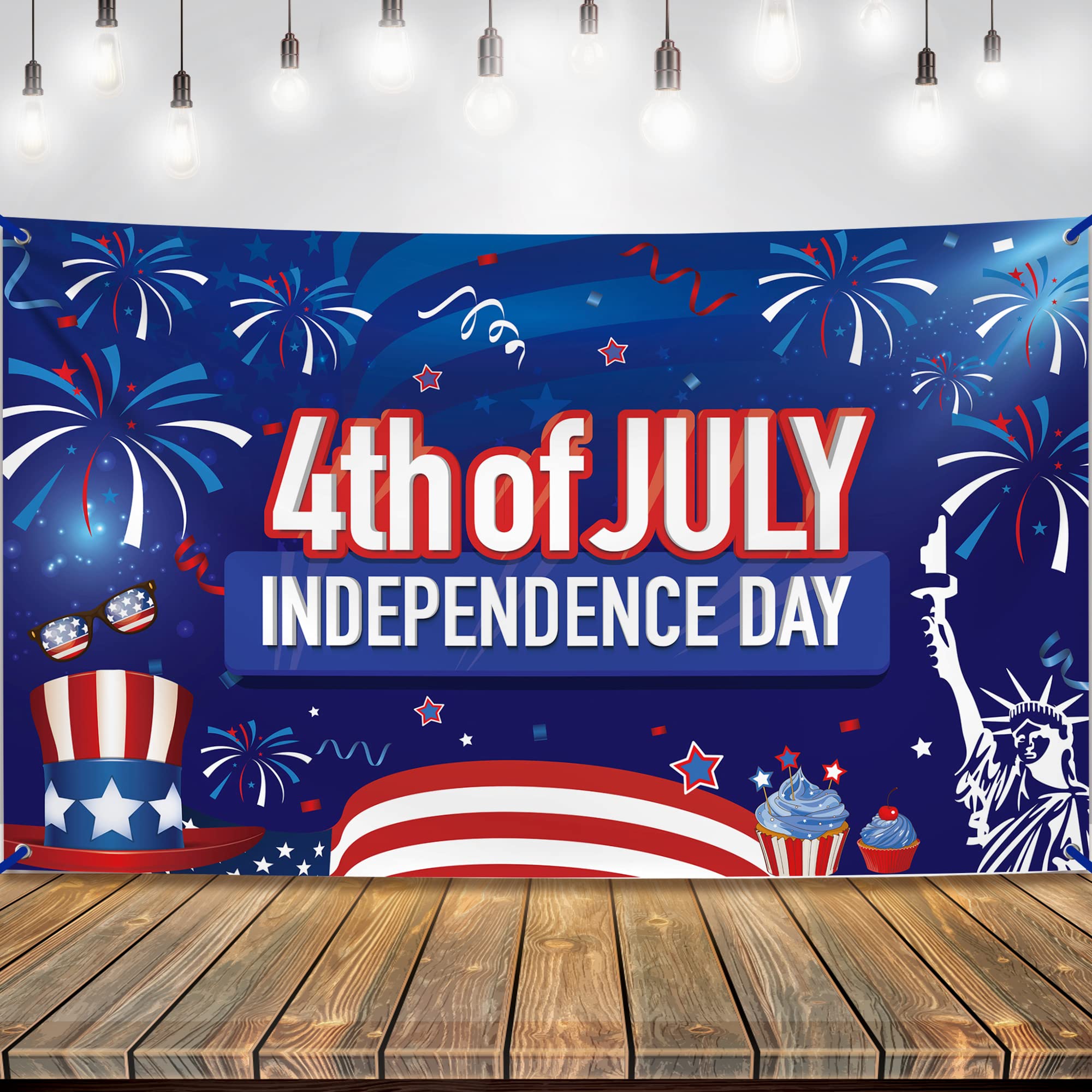 KatchOn, Happy 4th of July Banner - Large, 72x44 Inch | 4th of July ...