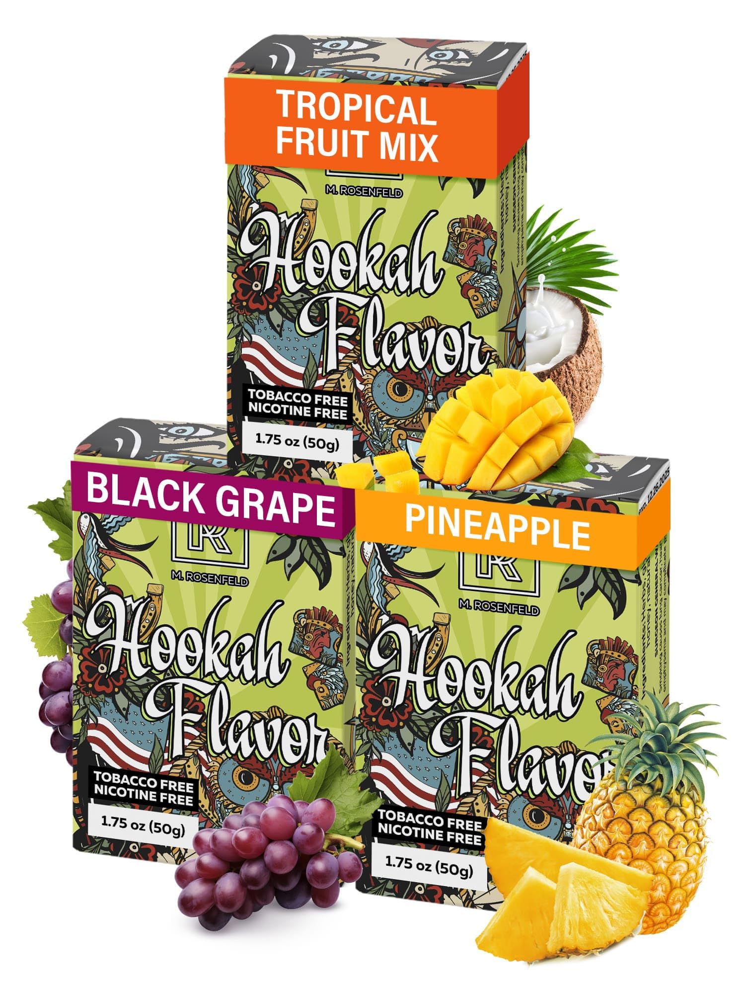 Amazon.com: M. ROSENFELD Sweet & Sour Hookah Flavors Set - 3 x 1.76 oz ...