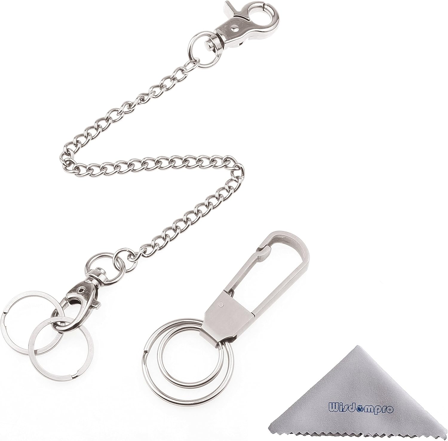 Keychain, Wisdompro 2 Pack Heavy Duty Keychain (One 8 inches Pocket ...