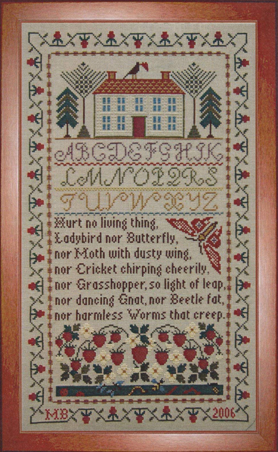 Buy Strawberry House Sampler Chart by Moira Blackburn Online at ...