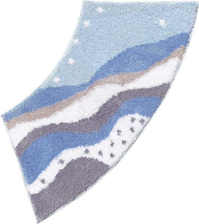 Amazon.com: Curved Bath Rug, Corner Shower Mats Anti-Slip Bathroom ...