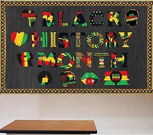 Amazon.com : Black History Month Bulletin Board Borders Cutouts ...