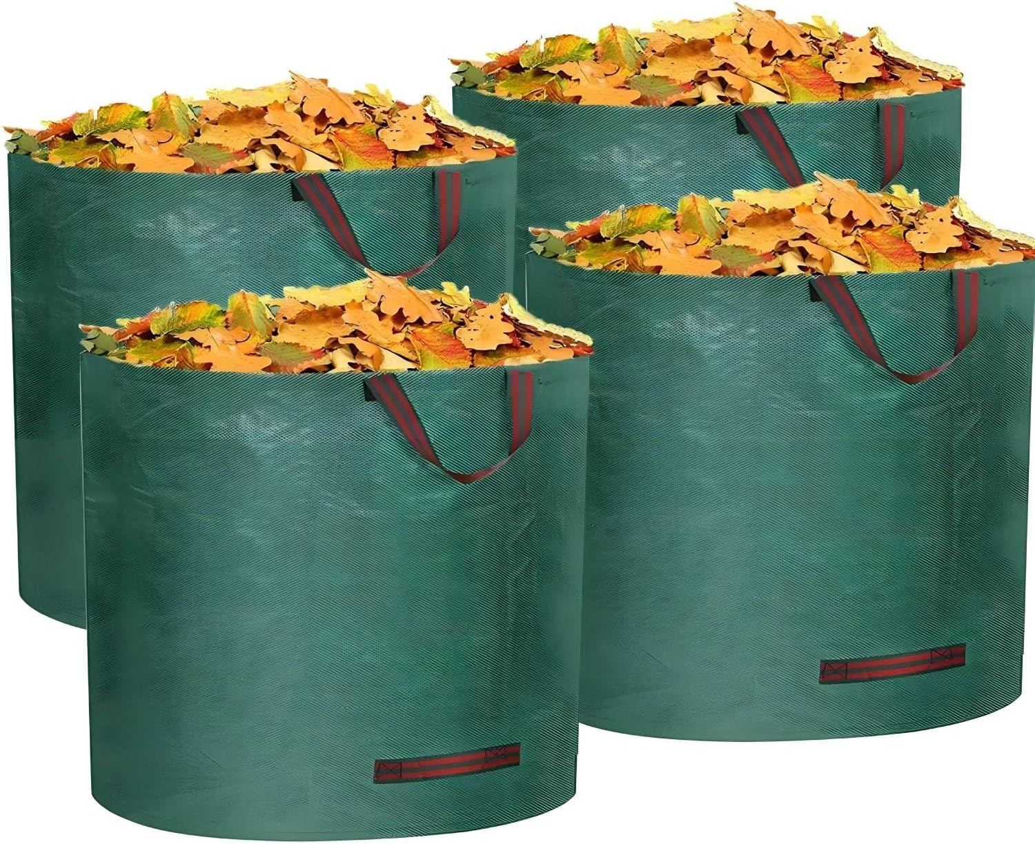 Amazon.com : RISETEX 4-Pack 106 Gallon Leaf Bags & Yard Waste Collector ...