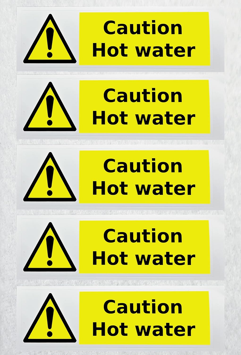 Caution Hot Water Warning Sticker Pack of 5 Waterproof Outdoor Vinyl ...