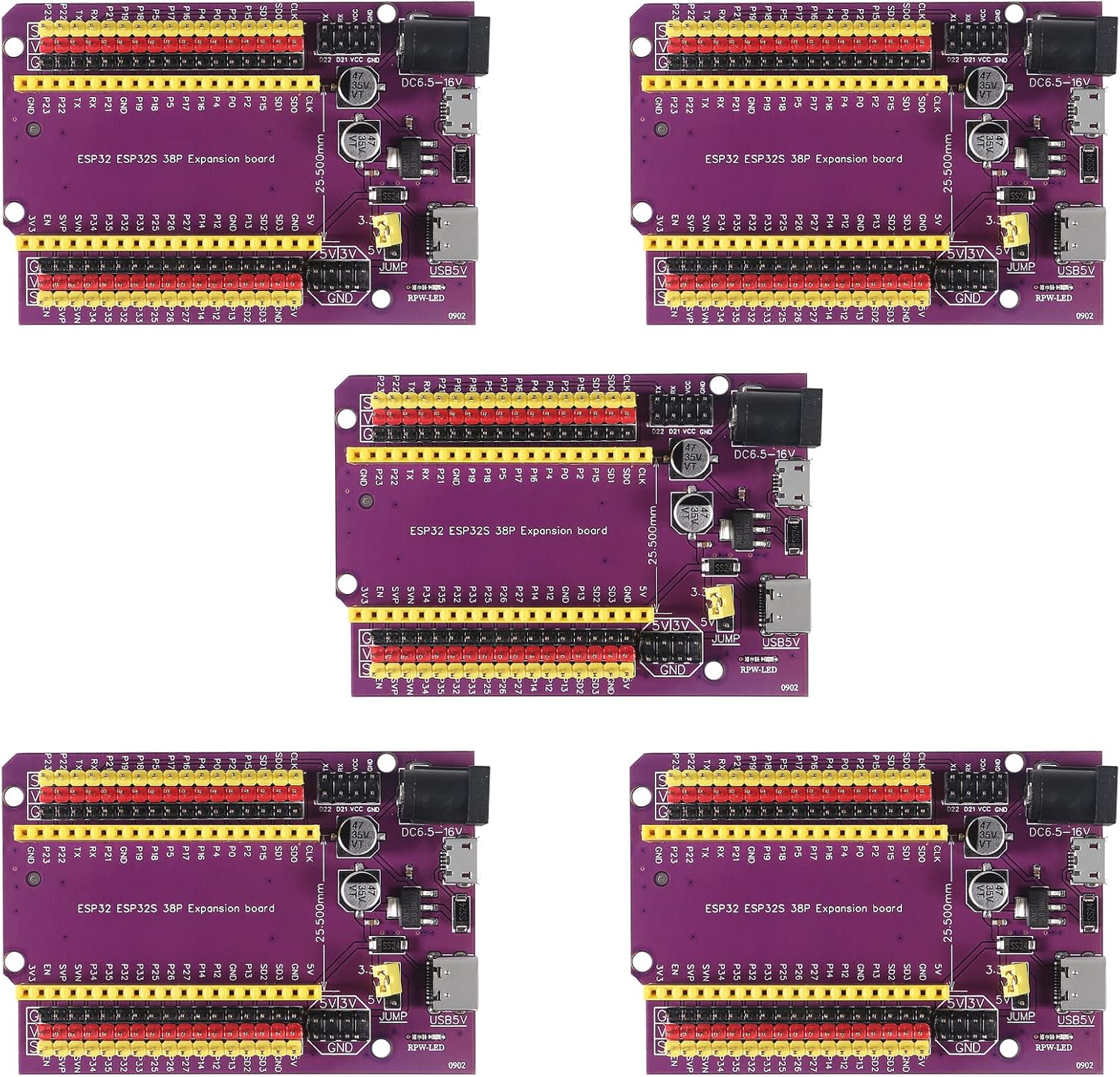 Aitrip 3pcs 38pins Esp32 Placa De Desarrollo Tipo Cmicro Usb Cp2102 Wifibluetooth