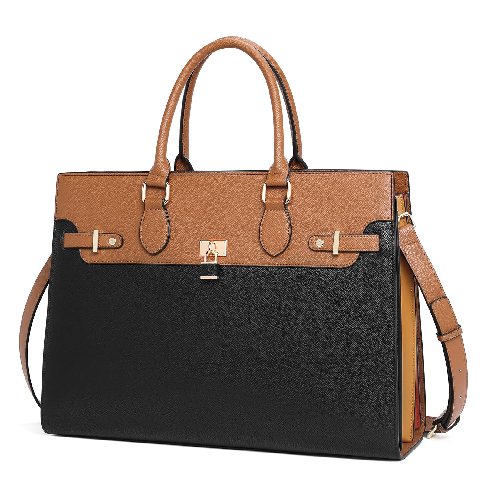 Snapklik.com : Briefcase For Women Leather Laptop 15.6 Inch Business ...