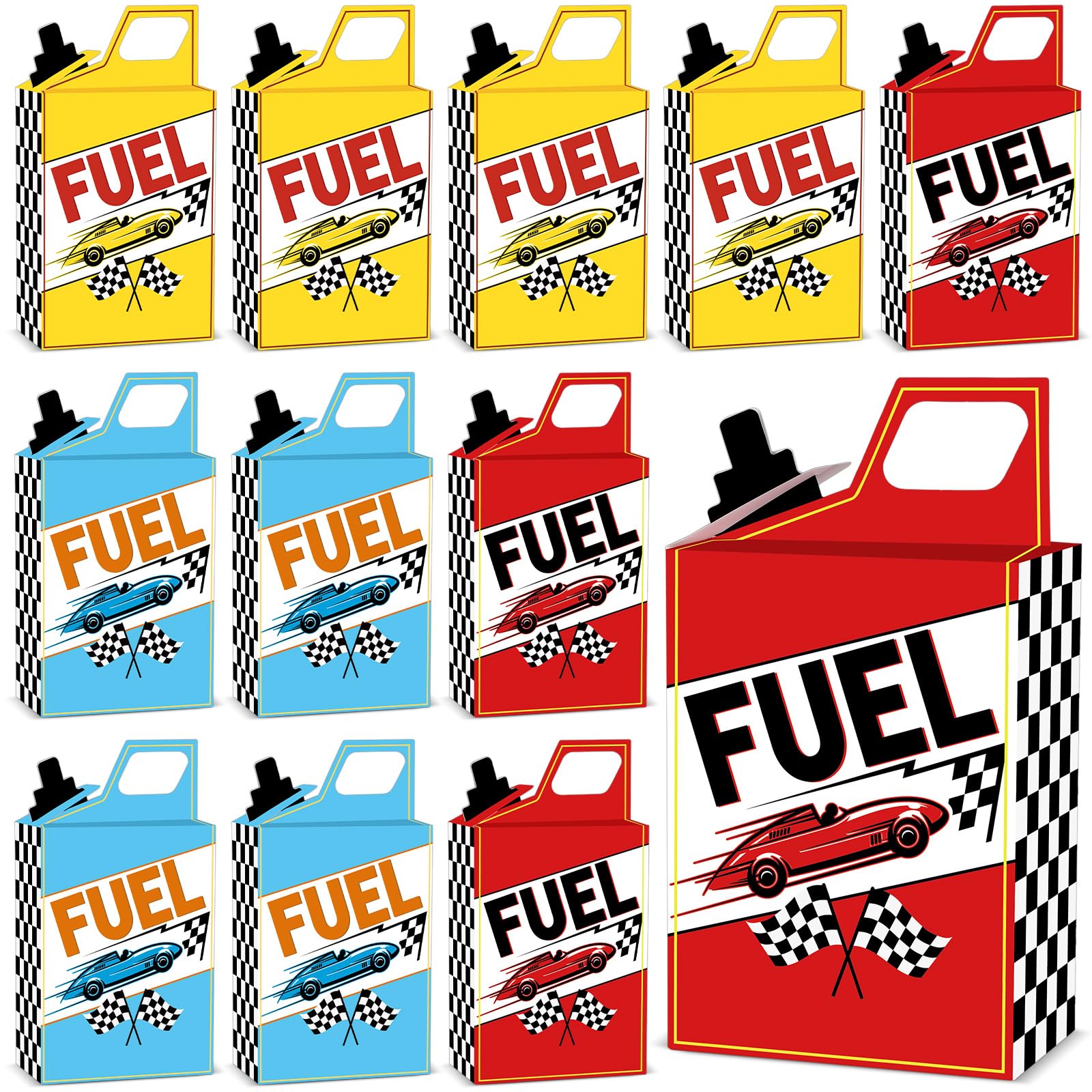 Amazon.com: 12PCS Race Car Fuel Can Treat Boxes Racing Birthday Party ...