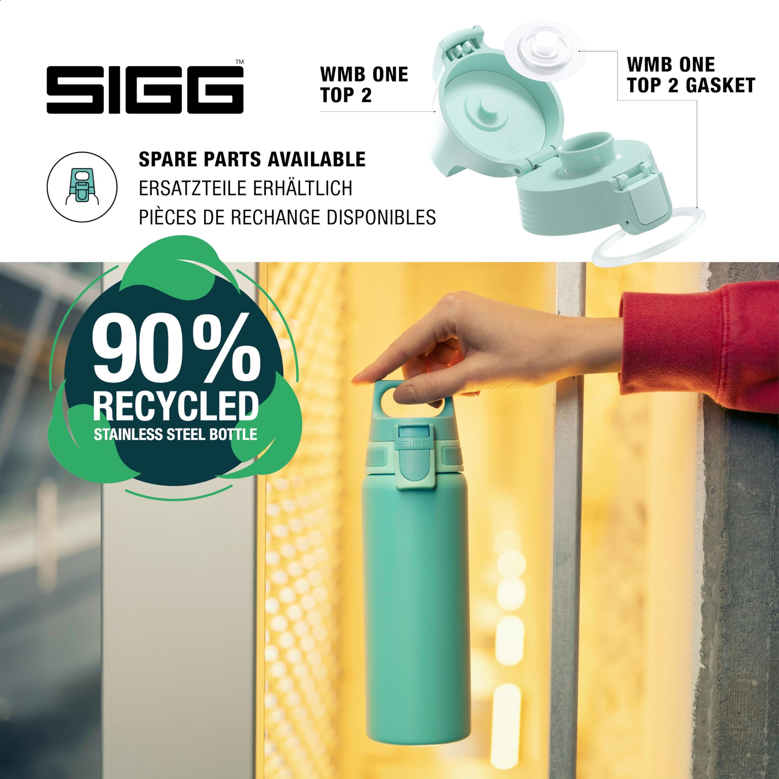 Snapklik.com : Reusable Water Bottle - Shield ONE Glacier - Leakproof ...