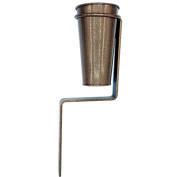 Amazon.com: Monumate Copper Finished Cemetery Flower Holder Heavy Duty ...