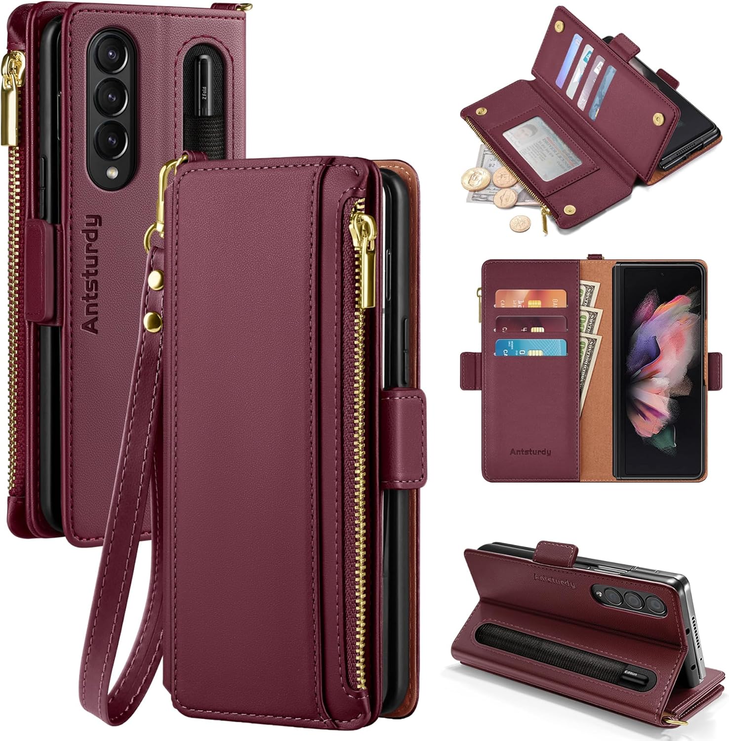Amazon.com: Antsturdy Compatible with Samsung Galaxy Z Fold 3 Case ...