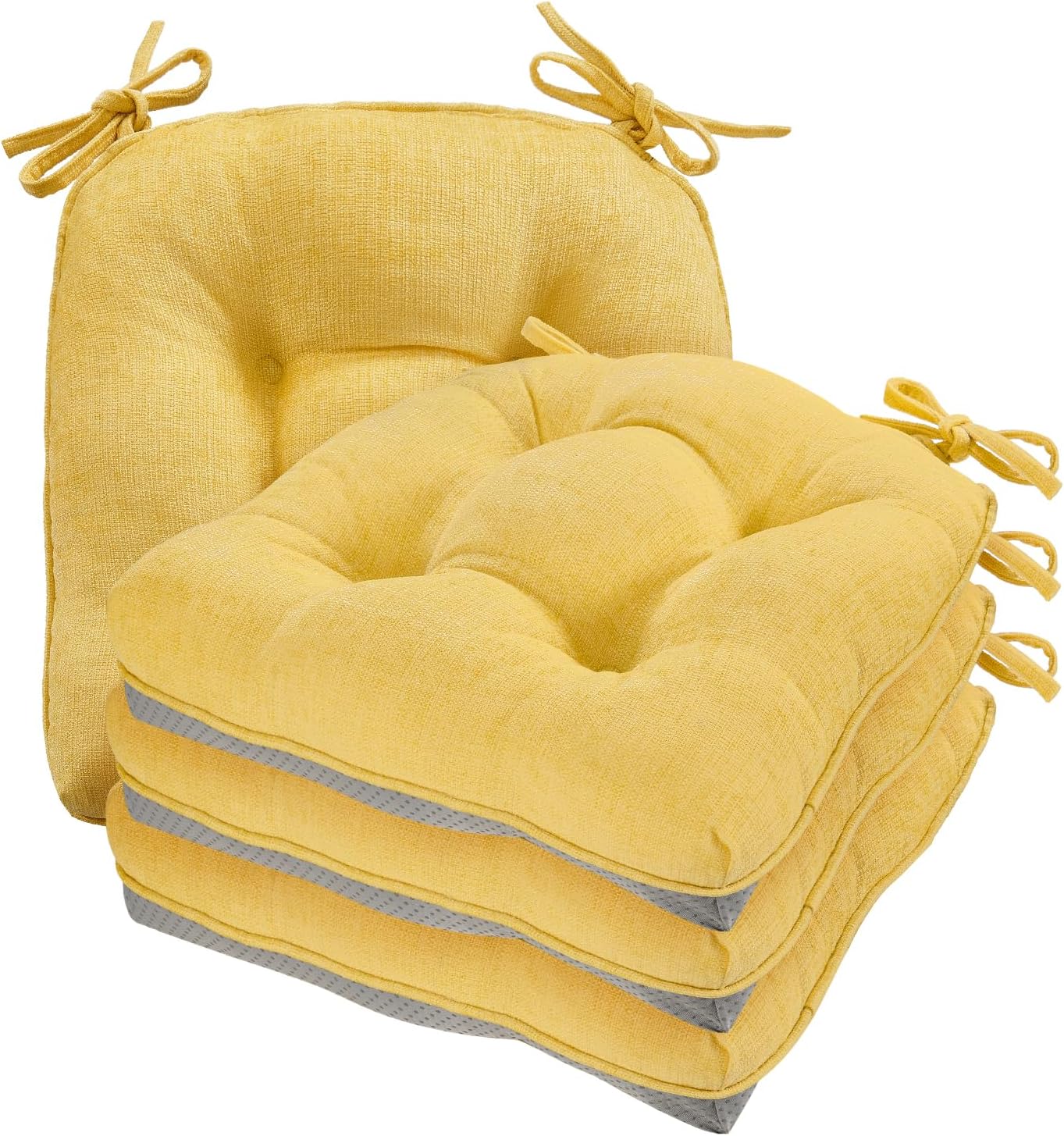 Amazon.com : Pillow Perfect Outdoor/Indoor Round Corner Seat Cushions ...