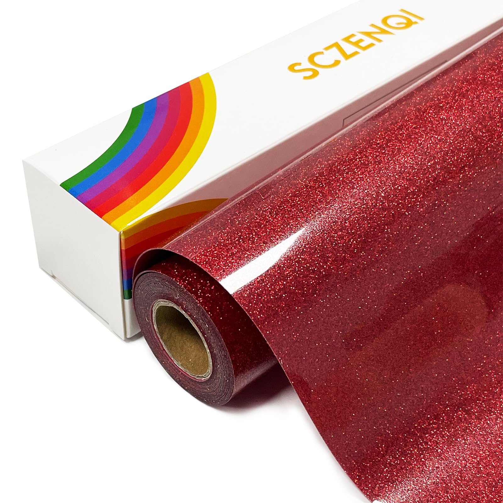 Amazon.com: SCZENQI Red Glitter HTV Heat Transfer Vinyl Rolls - 12" x ...