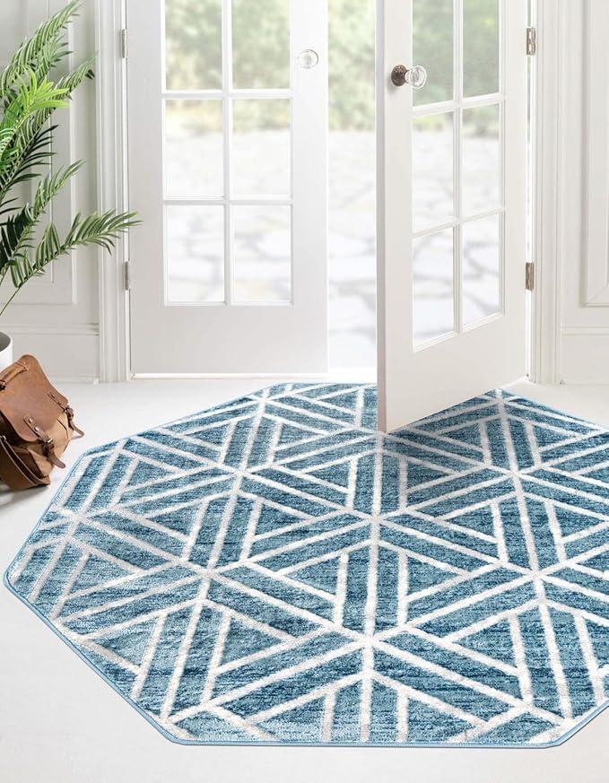 Amazon.com: Unique Loom Matrix Trellis Collection Area Rug - Motif (5 ...