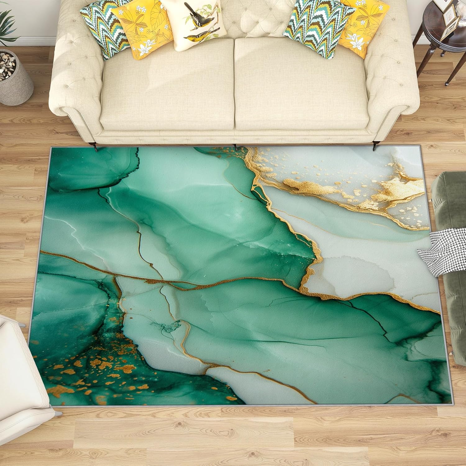 Amazon.com: SherAvant Marble Rugs for Living Room - 5x8 Rug - Marble ...