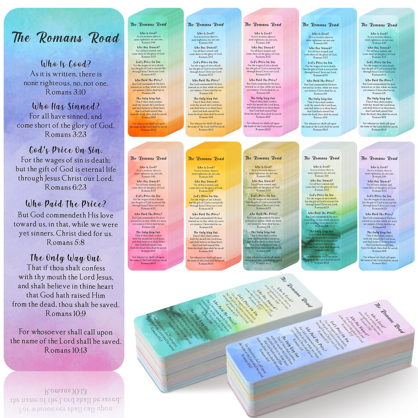Amazon.com: Skyygemm 240 Pcs Romans Road to Salvation Bookmarks 6 x 2 ...