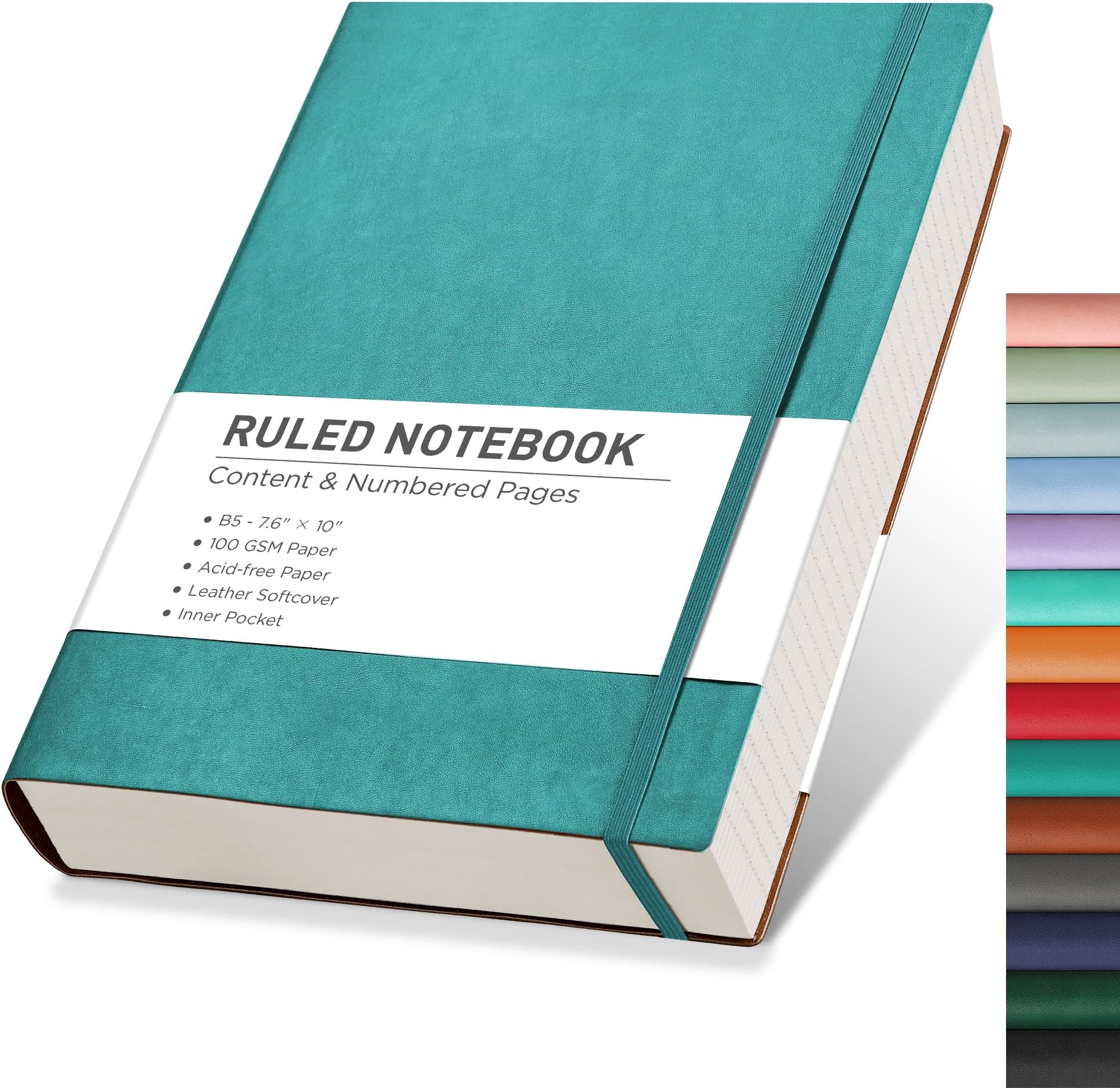 Amazon.com : Lined Journal Notebook For Writing, B5 Numbered College ...