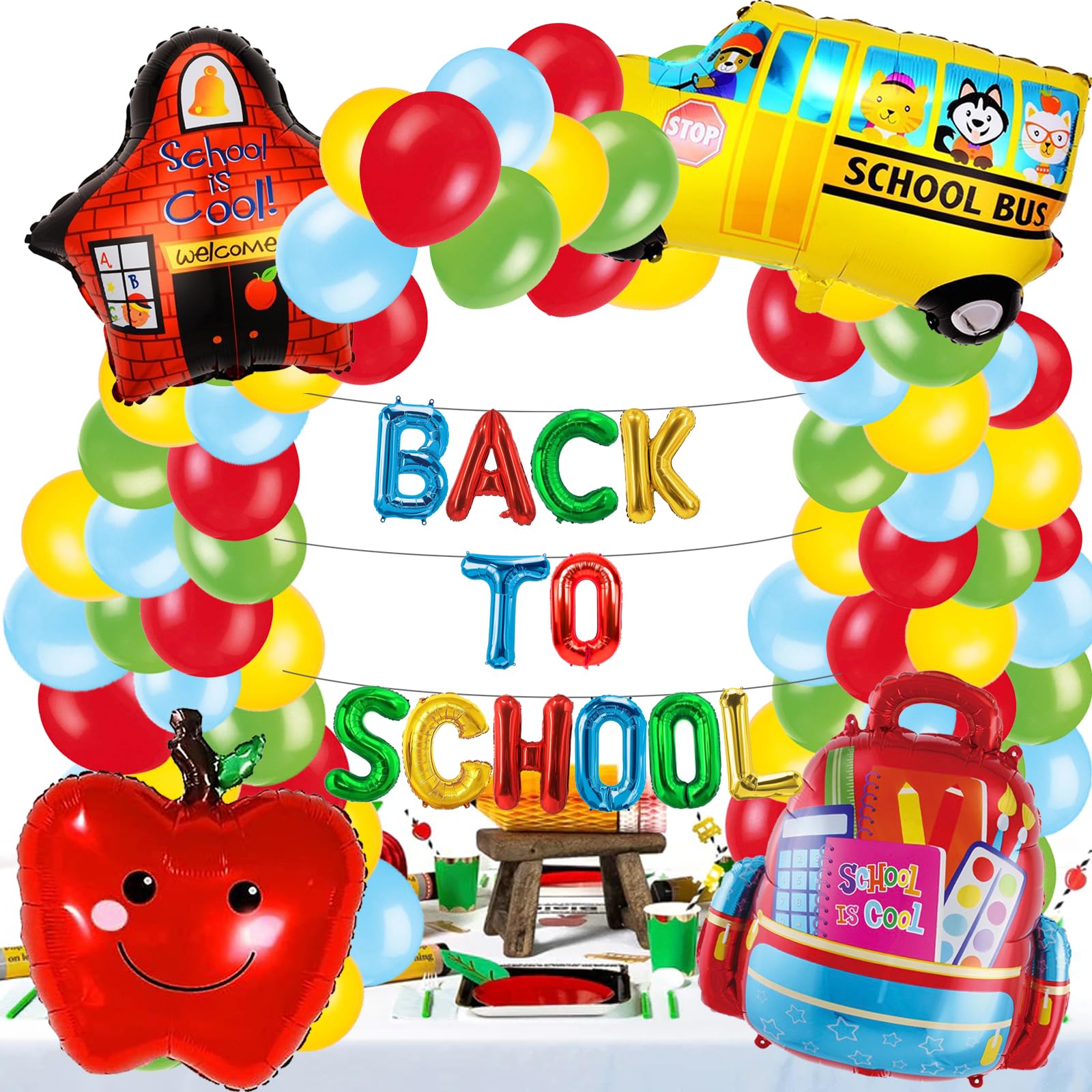 Amazon.com: Back To School Balloon Arch Kit Welcome Back to School ...