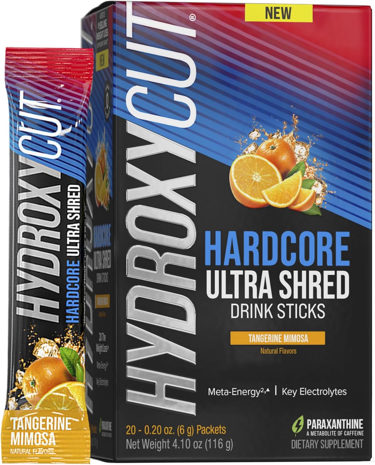 Amazon.com: Hydroxycut Hardcore Ultra Shred Drink Sticks, Tangerine ...