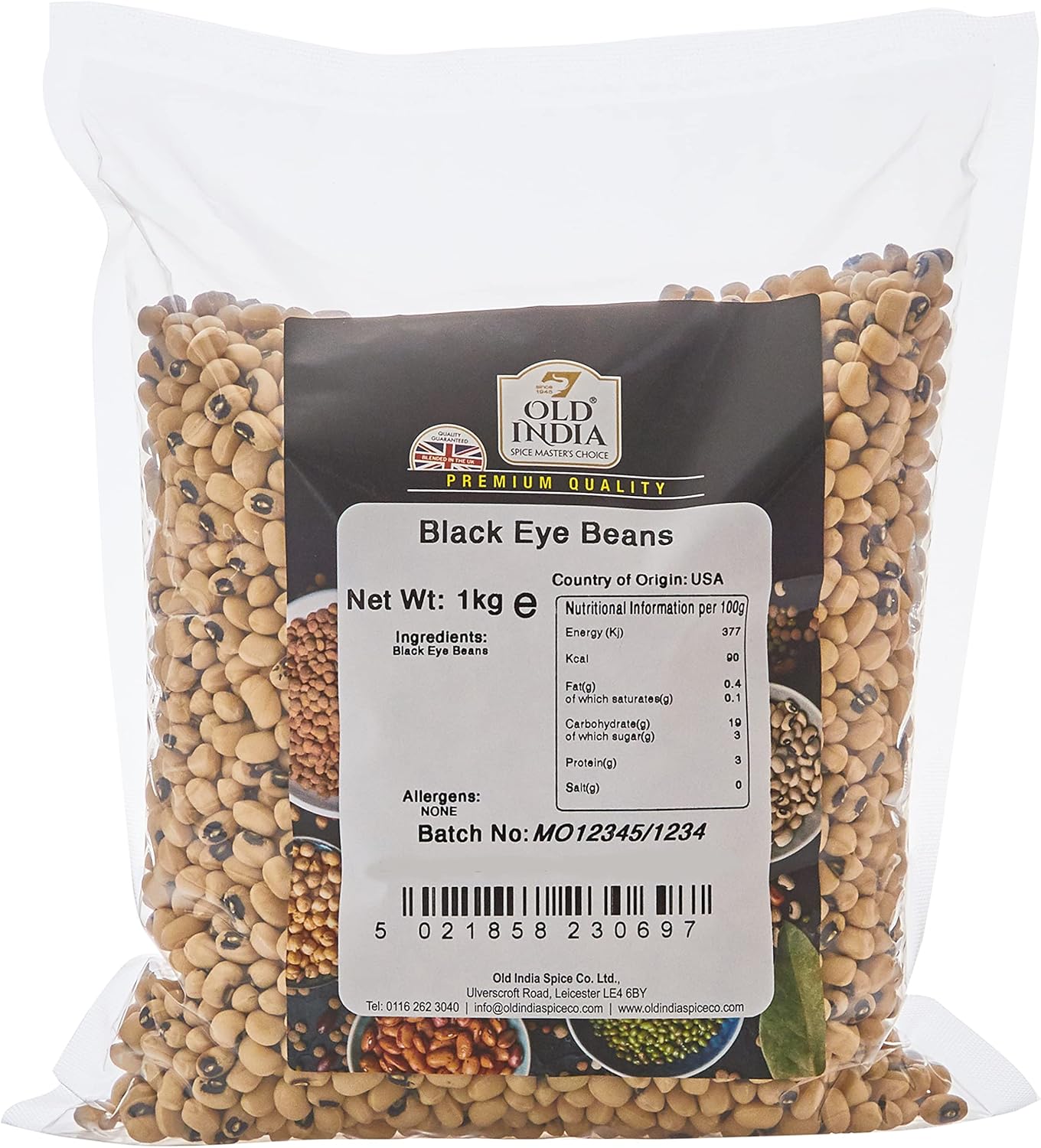 Old India Black Eye Beans 1kg : Amazon.co.uk: Grocery