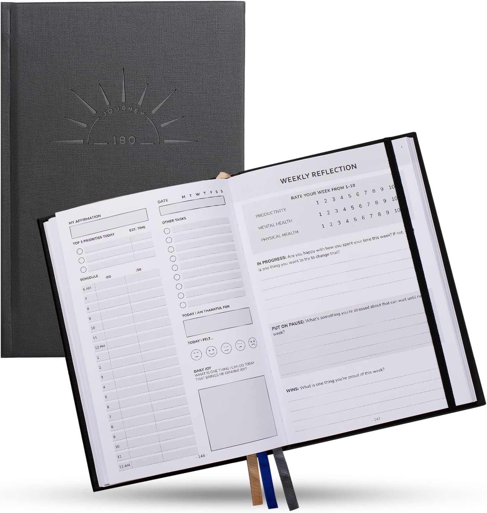 Amazon.com: Self Journal by BestSelf — Undated 13-Week Planning ...