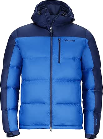 Amazon.com: Marmot Mens Jacket Guides Down Hoody True Blue/Arctic Blue ...