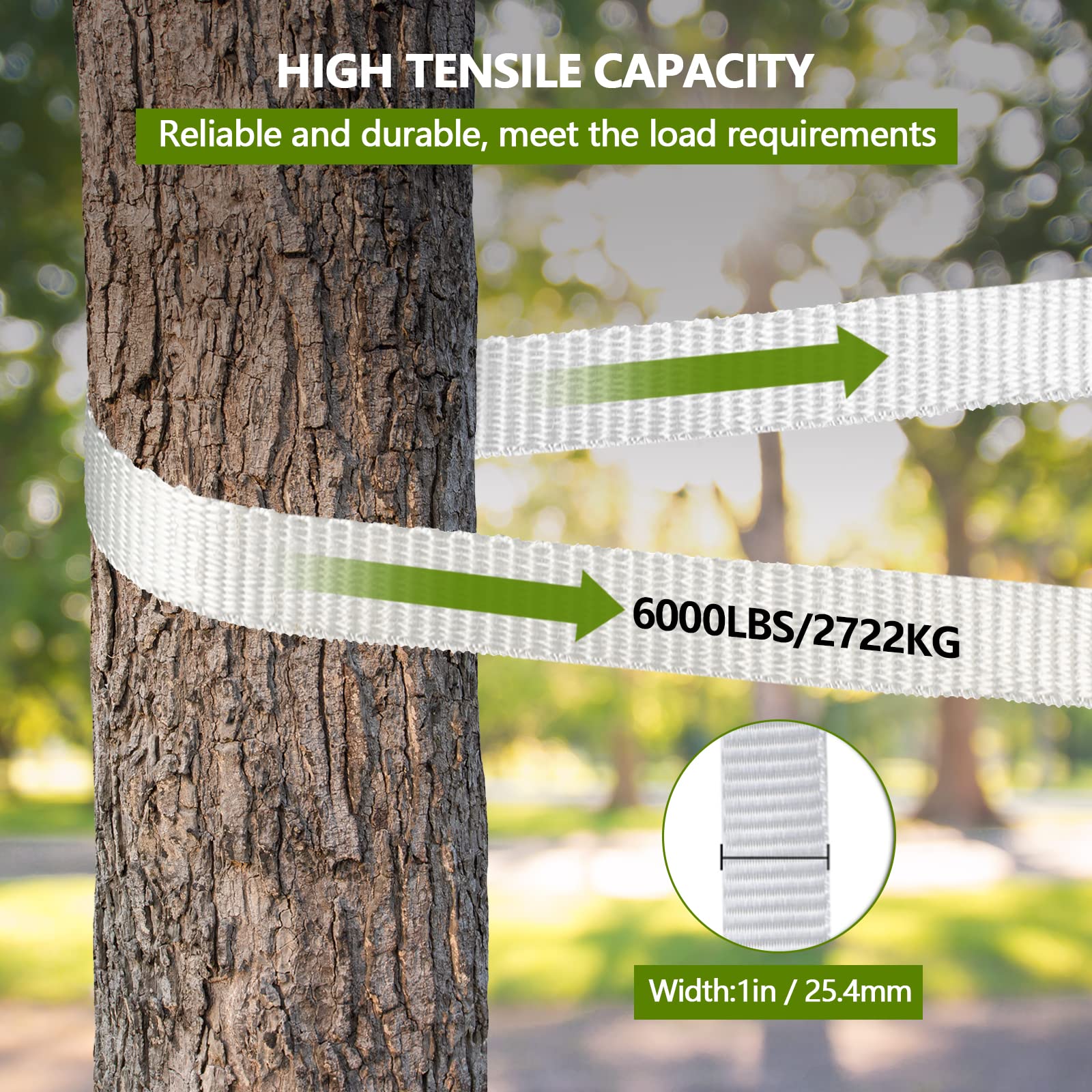 Snapklik.com : 6000Lbs Mule Tape 2000ft X 1 Polyester Mule Webbing For ...