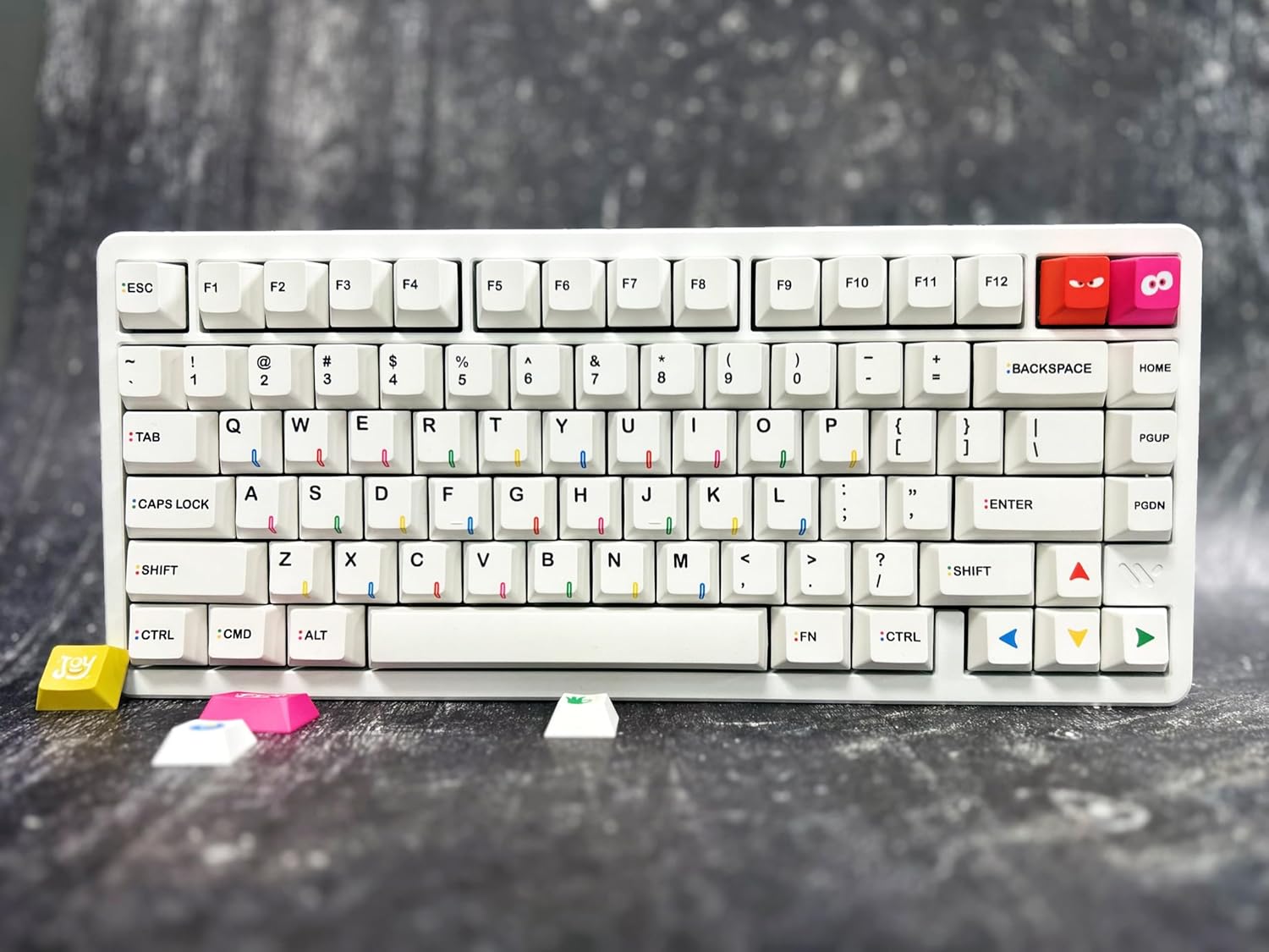 Womier Retro PBT keycaps, Cherry Profile Keycaps 75 Percent,Double Shot ...