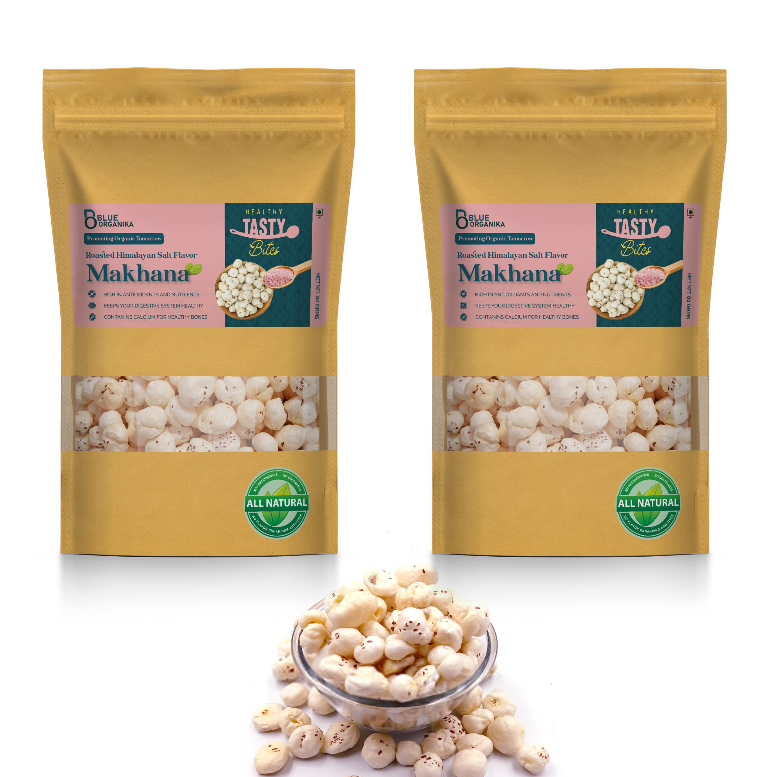 Blueorganika Flavored Makhana Jumbo Makhana Roasted Flavored Himalayan ...