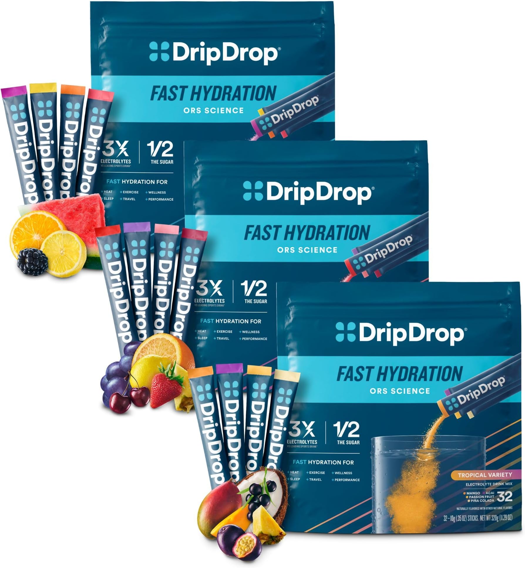 Amazon.com: DripDrop Hydration - Electrolyte Powder Packets - Piña ...