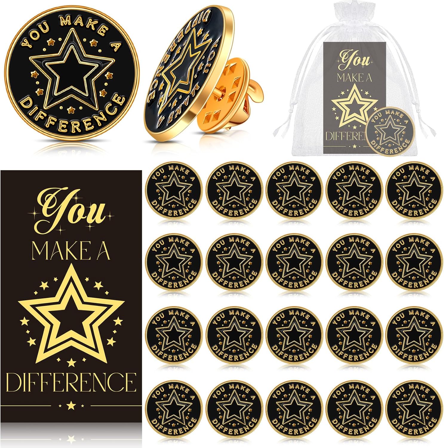Dilunave 30 Sets Employee Appreciation Gifts Lapel Pin Badge Employee ...