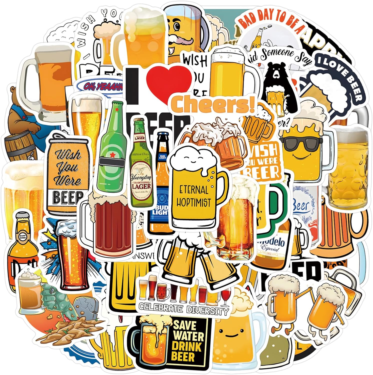 Amazon.com: Funny Beer Stickers for Adults, Cute Drink Stickers 55PCS ...
