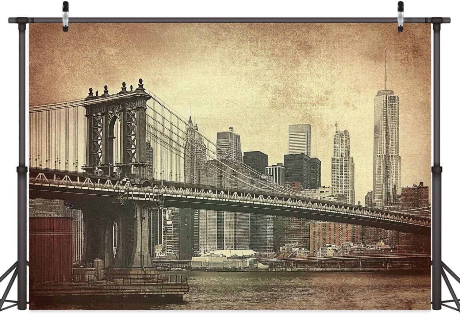 Amazon.com : 5x7FT Vintage Bridge New York City New York City Skylines ...