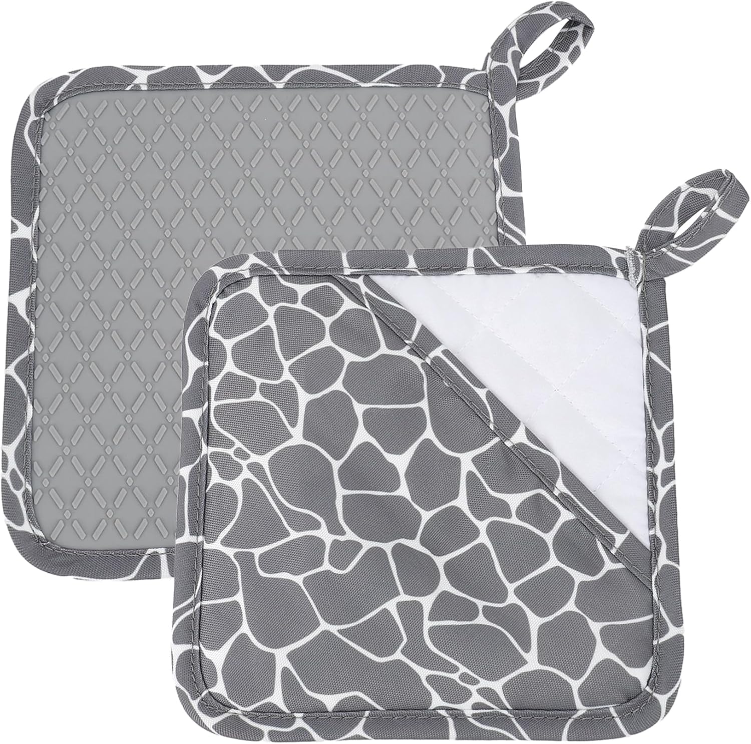 Amazon.com: Pot Holders for Kitchen 2 Pack Heat Resistant Hot Pads for ...