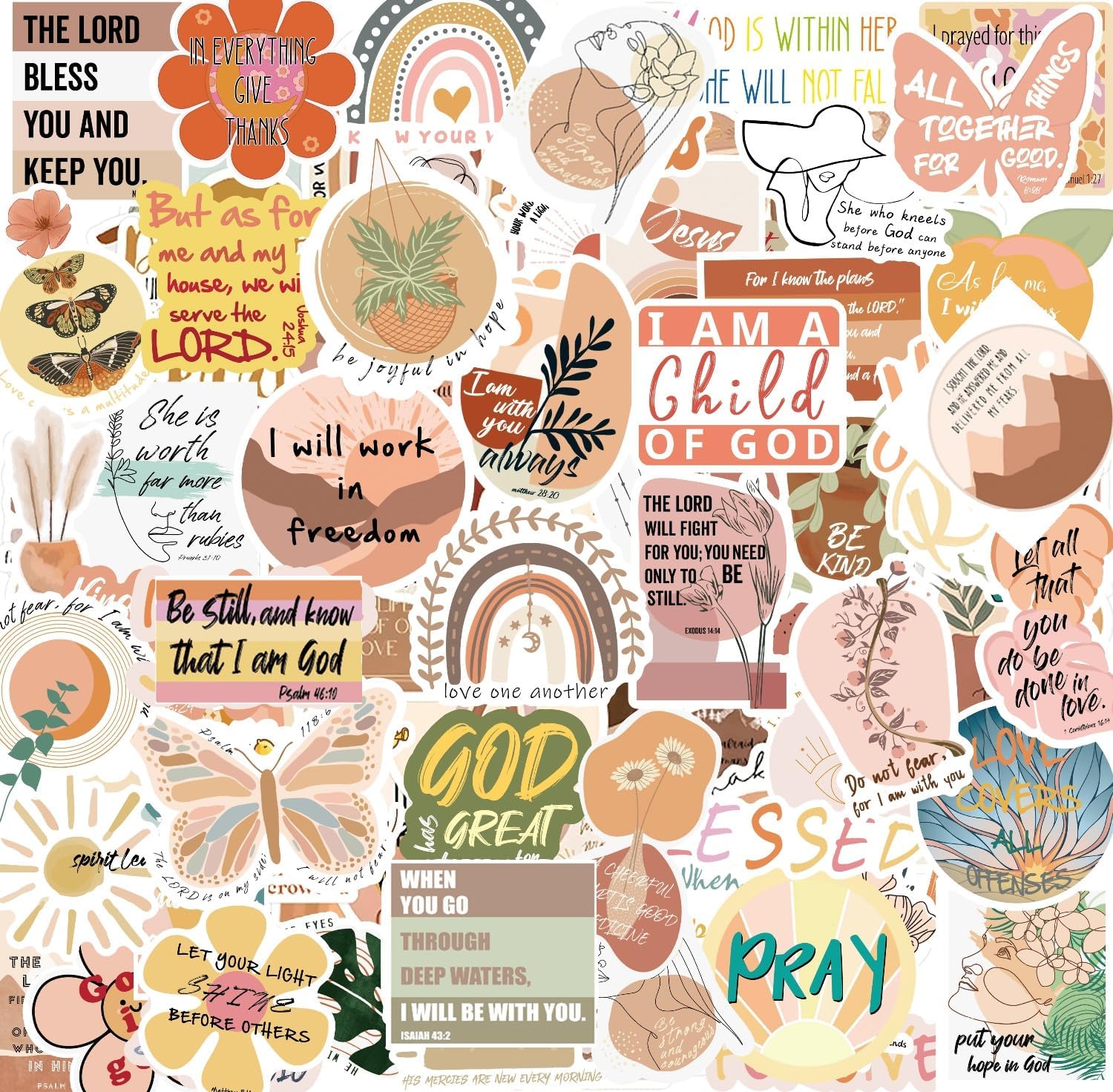 Amazon.com: Storrianne Christian Bible Stickers for Kids，500Pcs 1 Inch ...