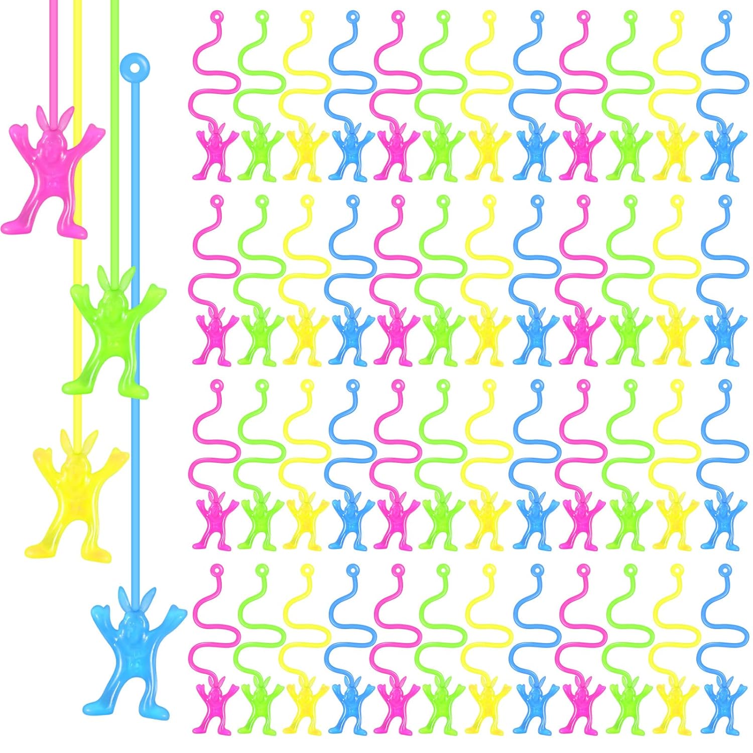 Buy Leitee 60 Pack Sticky Hands Toys for Kids, Rabbit Stretchy Toys ...